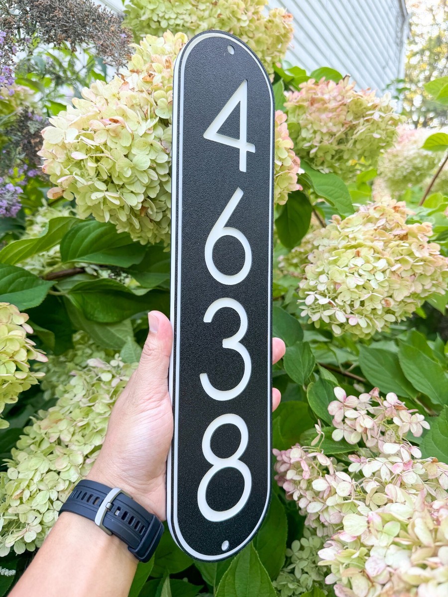 Modern Vertical House Numbers