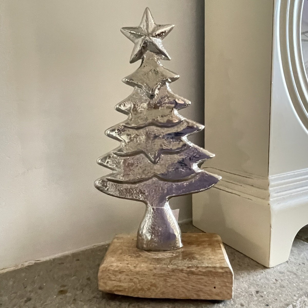 Silver Metal Christmas Tree Large Zinc Christmas Tree