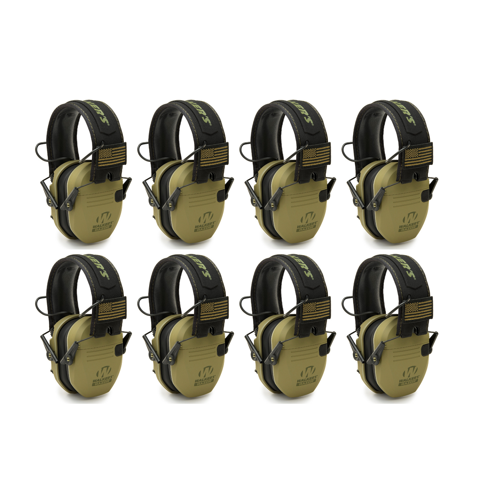 Walkers Razor Slim Ultra Low Profile Compact Design Earmuffs Green 8 ...
