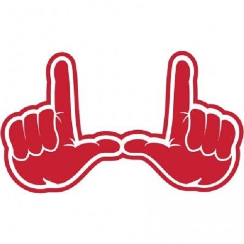 U University Hand Sign Vinyl Decal -Sticker for Car Truck Sports Bumper ...