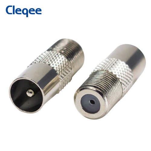 F Type TV Adapter 2 Pack PAL Antenna CATV Aerial Male to F Female RF ...