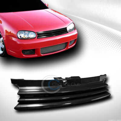 Fits 99-06 VW Golf/GTI/R32 MK4 Glossy Black Horizontal Front Bumper ...