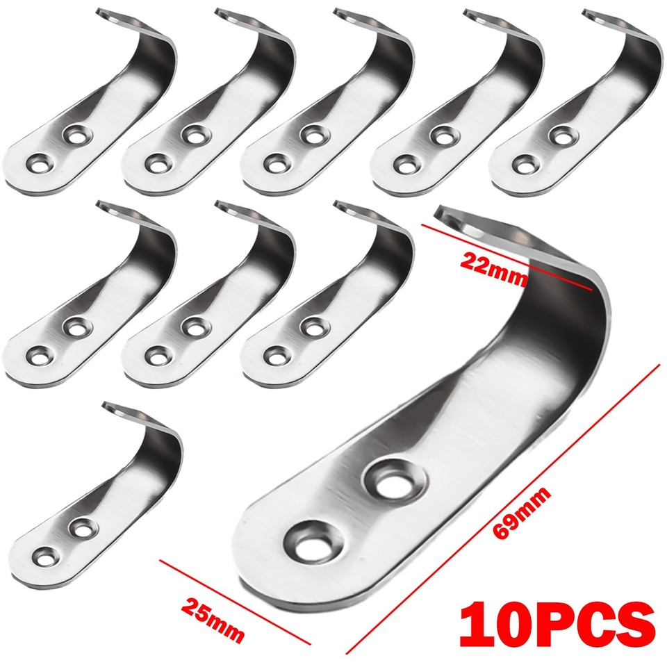 New Hook Rustproof Solid Hanger Home useful Single hook Stainless Steel ...