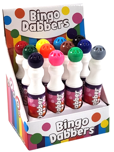 12 Bingo Dabbers Large Felt Markers Mixed Pens Ticket Dobbers Different ...