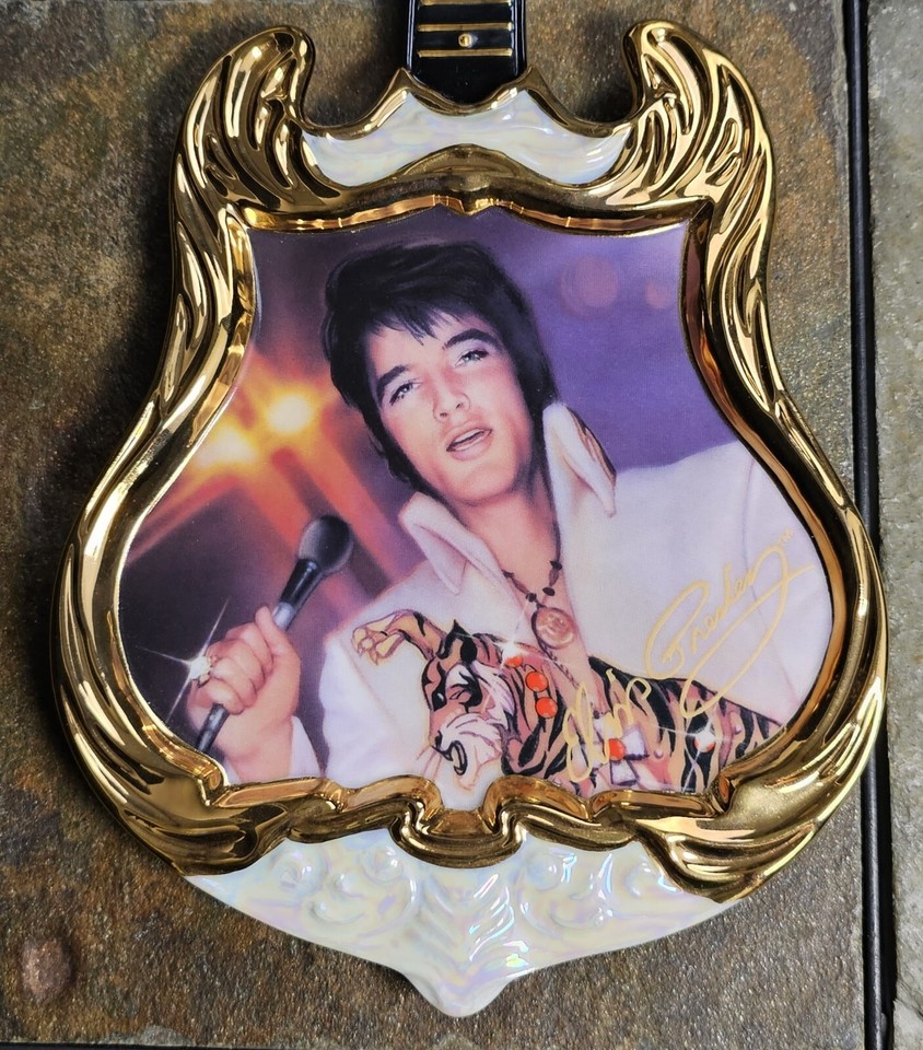 Elvis Presley Guitar Shape Collector Plate Collection Entertainer of ...