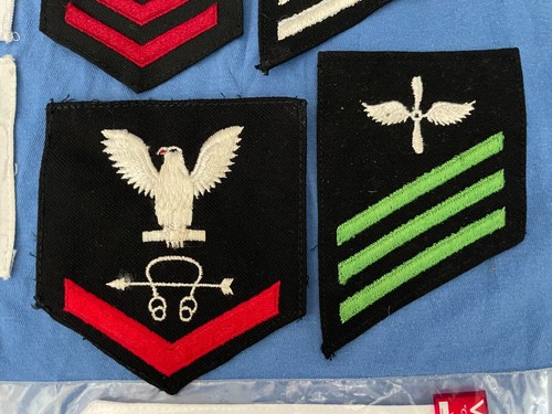 Vintage US NAVY Uniform Patches Lot of 12 Seaman Airman Naval Military ...