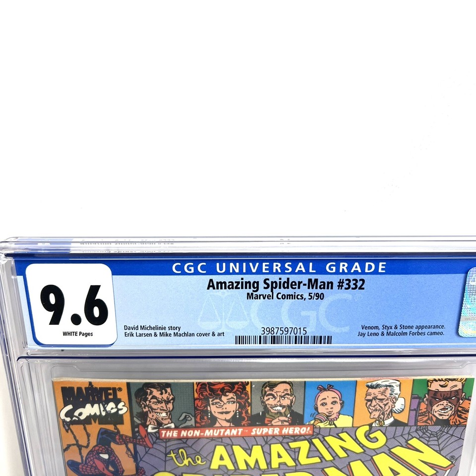 Amazing Spider Man #332 CGC 9.6 White Page Marvel ERIK LARSON Cover ...