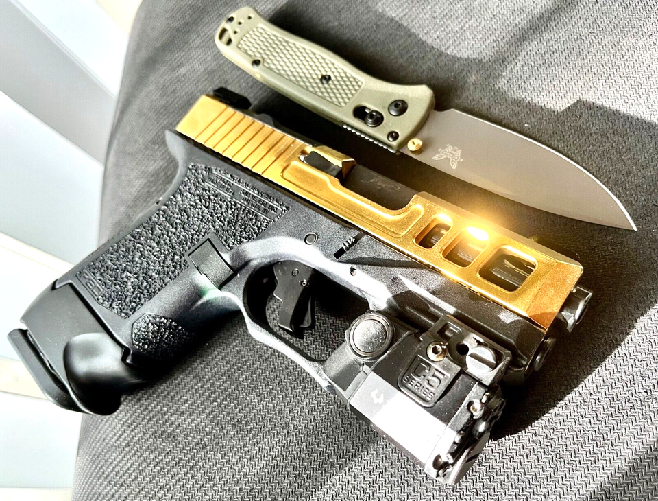 Zaffiri Precision Glock 26 Slide RMR Cut Complete G26 Gen 3 Custom Gold ...
