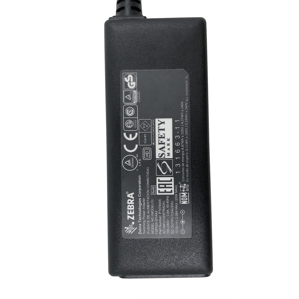 Genuine Zebra FSP025-DYAA3 AC Power Supply 25W For QLn220 QLn320 QLn420 ...