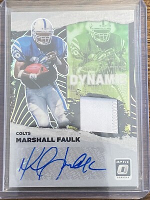 SIGNED Marshall Faulk 2021 Donruss Optic Dynamic Autograph DPA-MF 12/25 ...