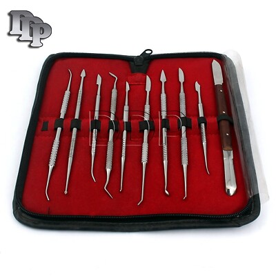 10 Pcs Set Dental Lab Equipment Wax Carving Tool Surgical Dental ...