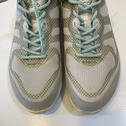 Ecco Biom Natural Motion Sz 7 Womens Gray Mint Green Athletic Running ...