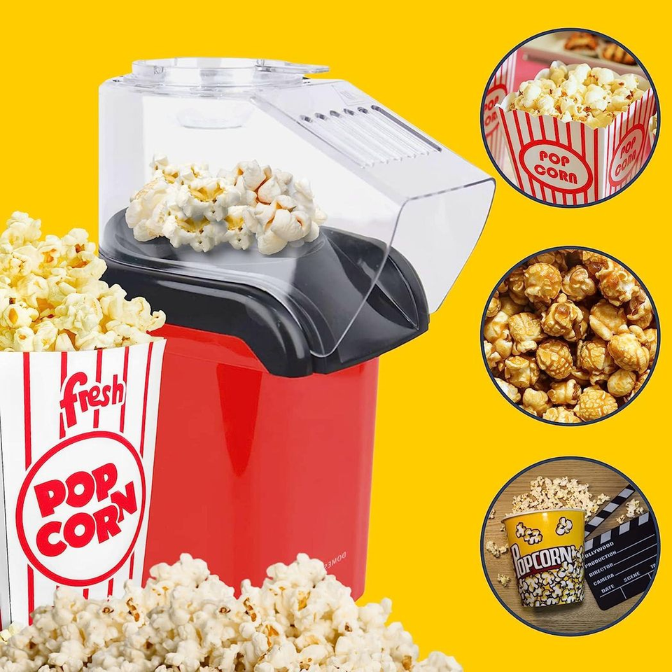 Hot Air Popcorn Maker Healthy Oil-Free Popcorn Machine Home Cinema ...