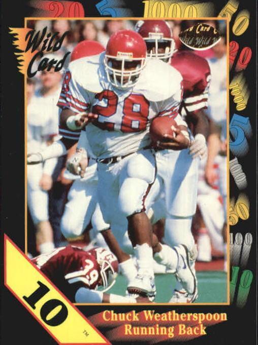 1991 Wild Card Draft - Chuck Weatherspoon #134 10 Stripe (RC) for sale ...