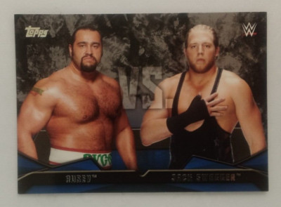 2016 Topps WWE Then Now Forever WWE Rivalries #18 Rusev vs Jack Swagger ...