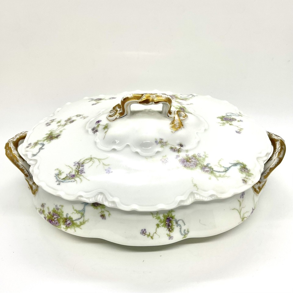 Limoges Haviland China Schleiger 57F Oval Covered Vegetable 7 7/8 in | eBay