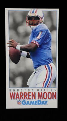 1992 Warren Moon Houston Oilers GameDay Card #27 | eBay
