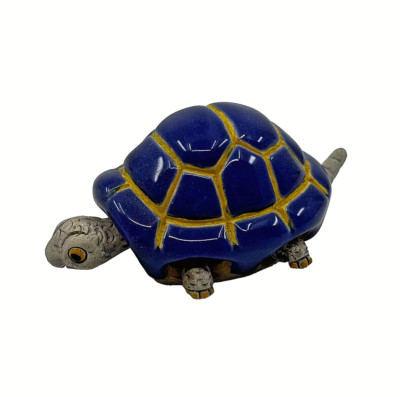 Vintage Ceramic Wiggling Turtle Collectible Royal Blue New Old Stock ...