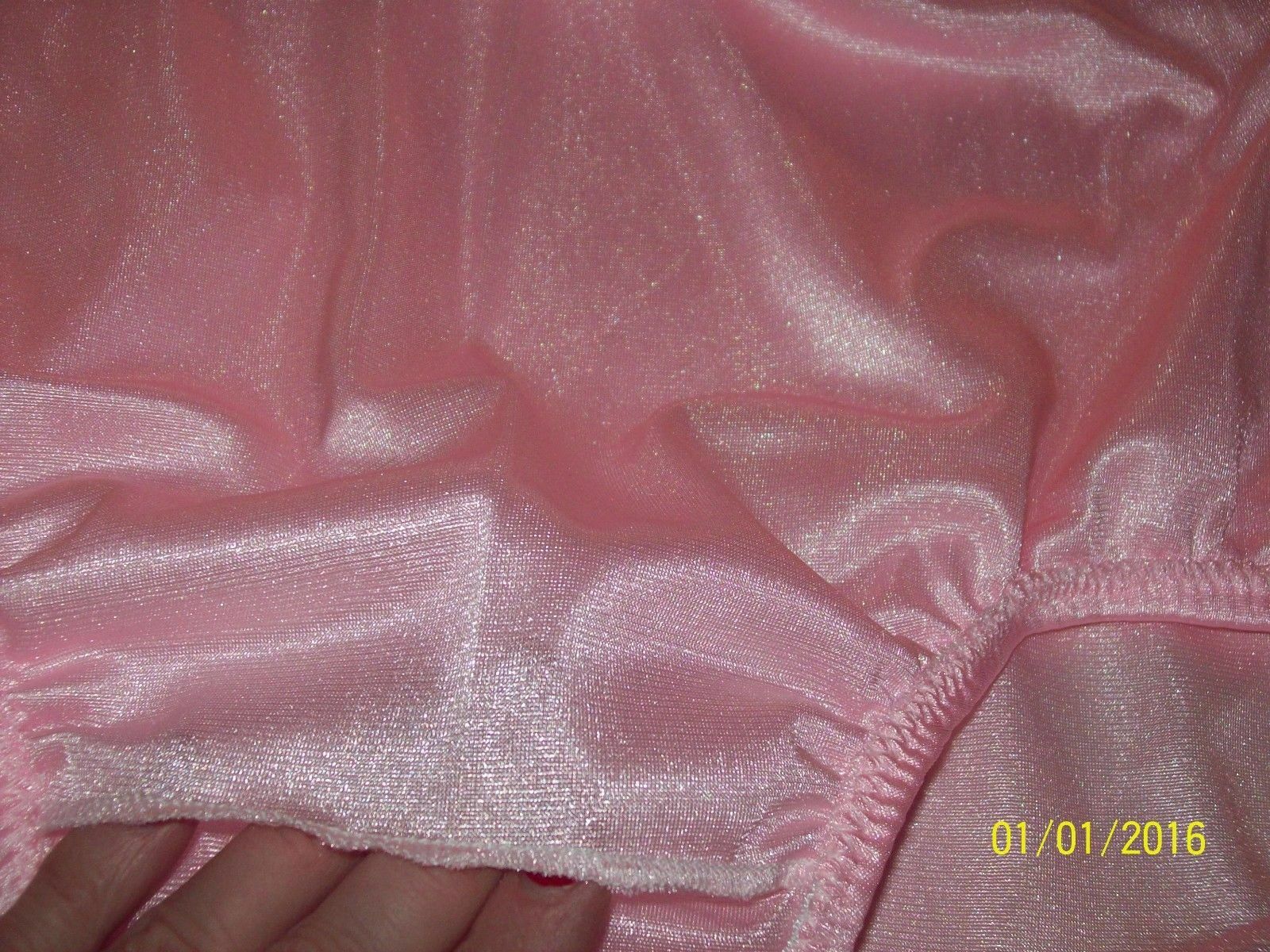 PINK NYLON TRICOT POCKET PANTIES * ENCASED ELASTIC * Briefs * MEN 34 ...