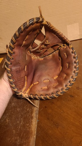 Vintage Franklin Brown All Leather baseball GLOVE MITT PICS !! | eBay