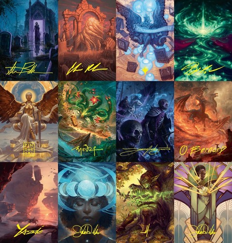 MTG Foundations Art Series GOLD-STAMP SIGNATURE Cards | eBay