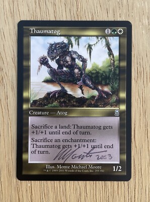 VTG MTG 2001 Thaumatog Odyssey Magic The Gathering Creature Atog Signed ...