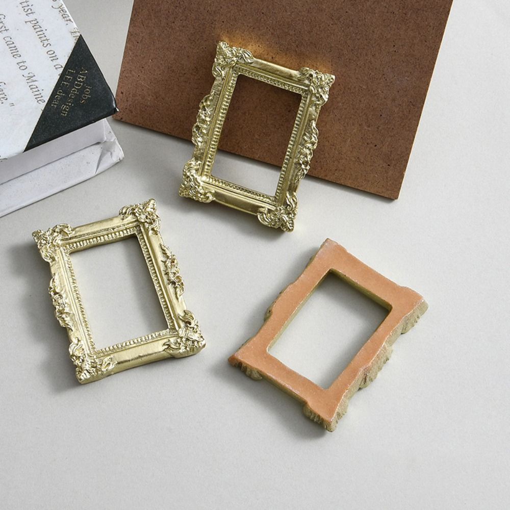 Mini Picture Frame Resin Fine Workmanship Small Size Miniature Photo ...