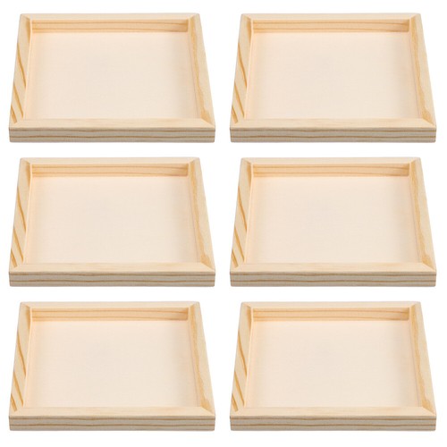 6 Pcs Draw The Tray Serving Trays for Party Dinner Child Craft Wood ...