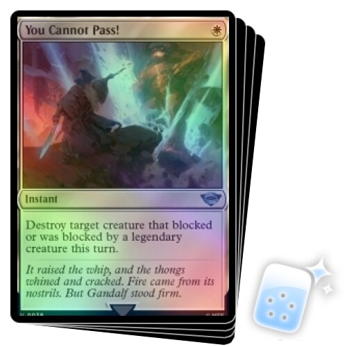 FOIL YOU CANNOT PASS! X4 The Lord Of The Rings Magic MTG MINT CARD | eBay