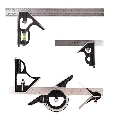 Adjustable Engineers Combination Set Square 6" 12" Inch Spirit Level ...