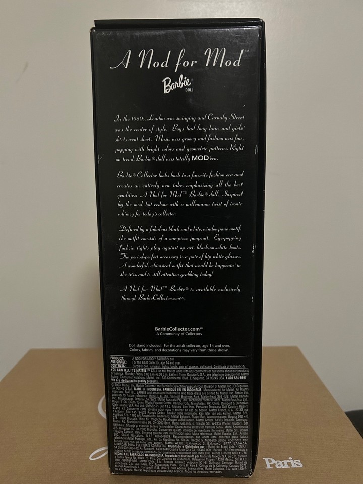 MATTEL 2003 BARBIE GOLD LABEL A NOD FOR MOD BARBIE DOLL C6261 NRFB! | eBay