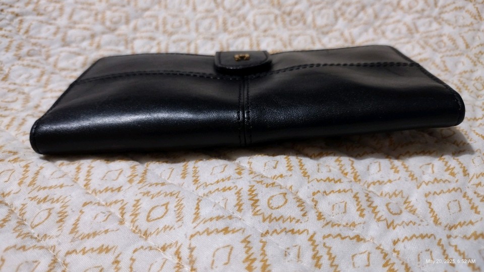 Classic & Vintage ETIENNE AIGNER Black Leather Wallet Credit Cards ...