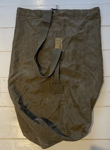 Original Vintage 1959 French Dickson Army Kit Duffle Bag Cotton Canvas ...