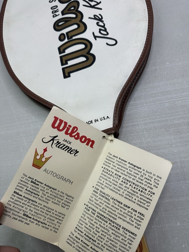New Wilson Jack Kramer 4-1/2 Vintage Wood Tennis Racquet Autograph | eBay