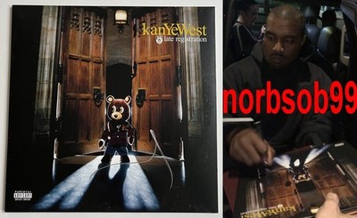 KANYE WEST YE SIGNED AUTOGRAPH LATE REGISTRATION VINYL w/EXACT VIDEO ...