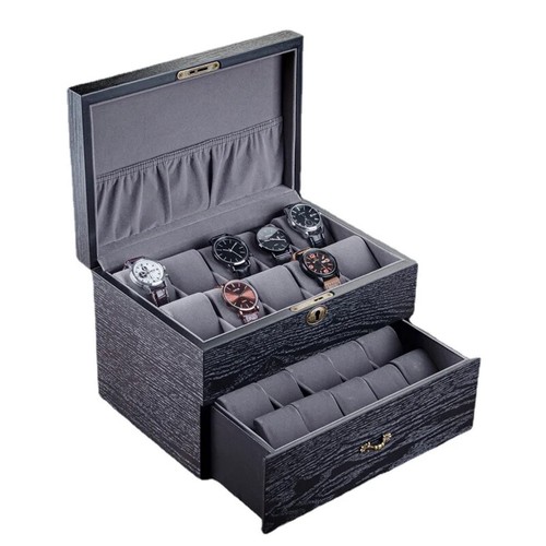 Ash Wooden Watch Boxes Storage Organizer Box 20 Slots Watches Box with ...