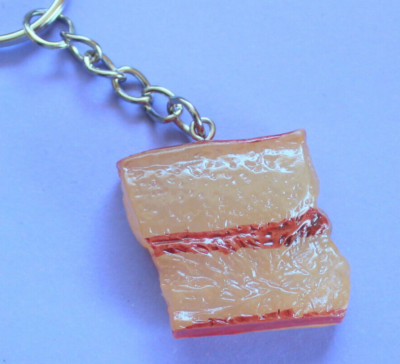 Bacon Keyring,Bacon Rasher Keyring,Rasher of Bacon Charm,Love Bacon ...