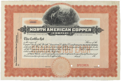 Northern American Copper Company. Stock Certificate. | eBay