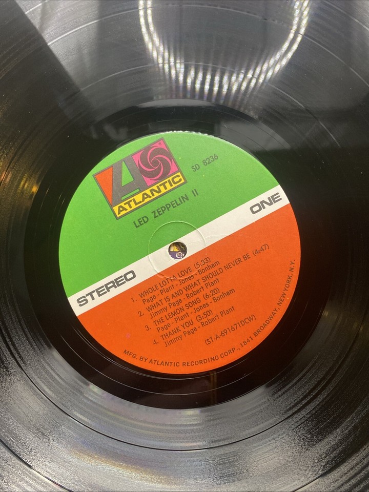 LED ZEPPELIN II LP RECORD SD 8236 GOLD RECORD AWARD | eBay