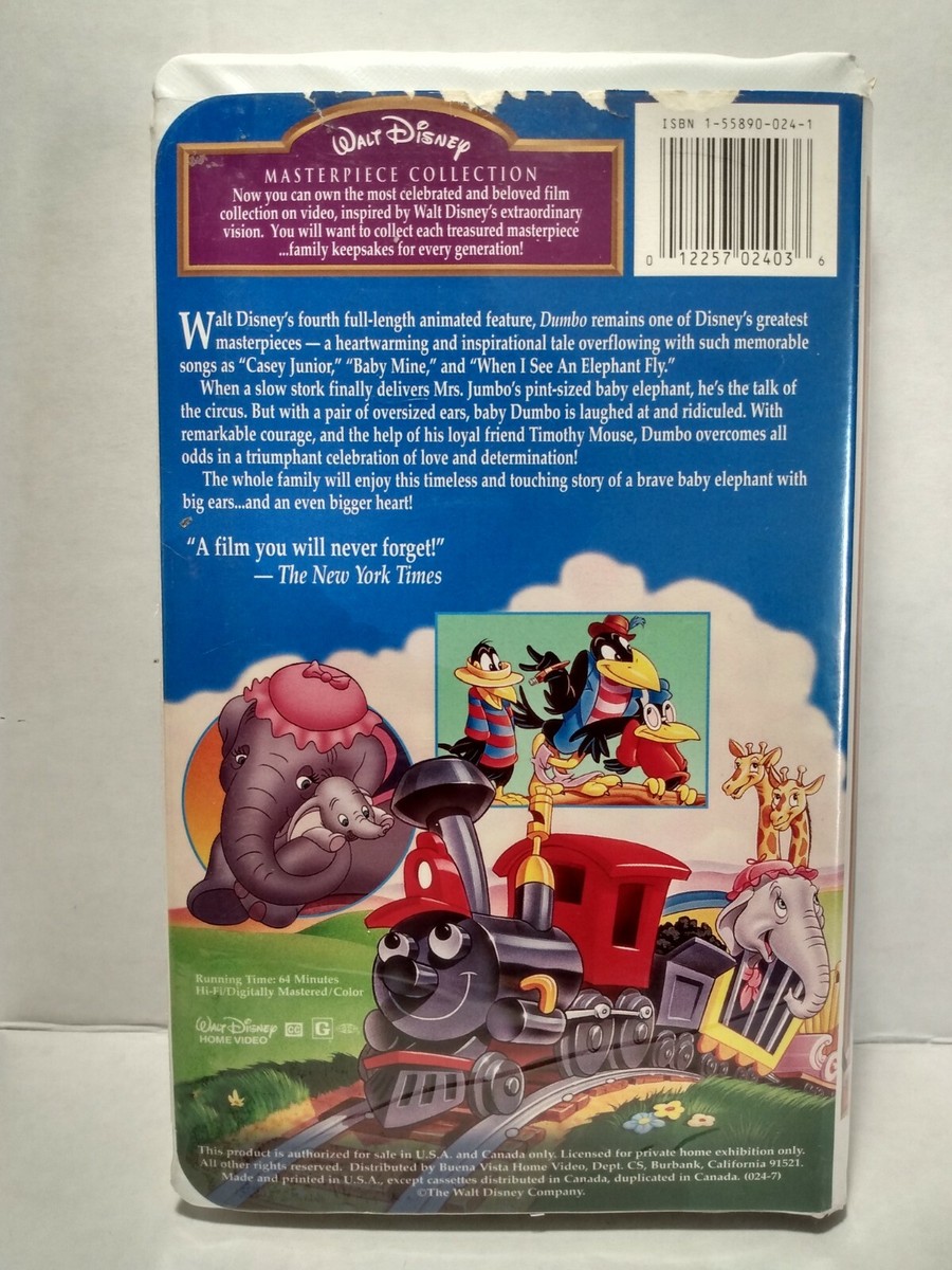 Dumbo Vhs 1991 Walt Disney Los Clasicos Dumbo Vhs | Meses Sin Interés