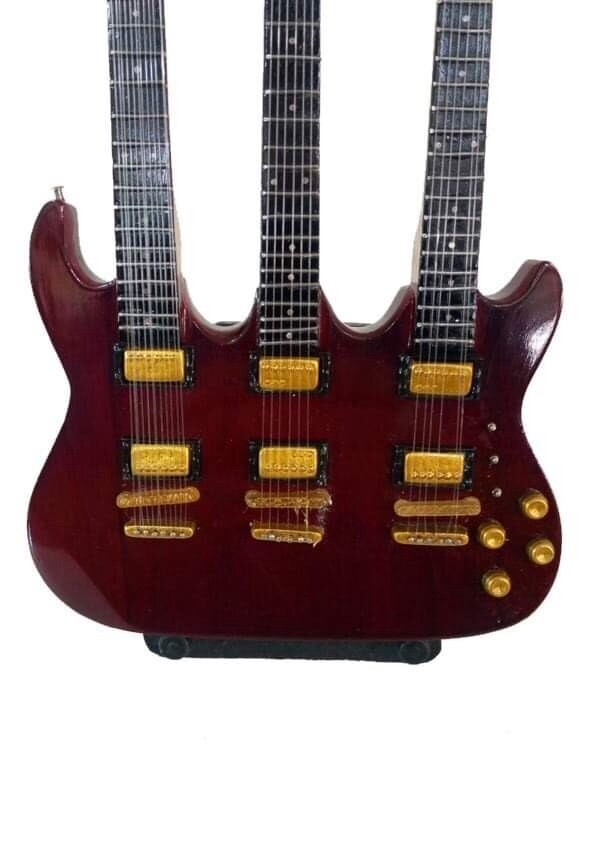 Steve Vai miniature triple neck guitar decorative | eBay