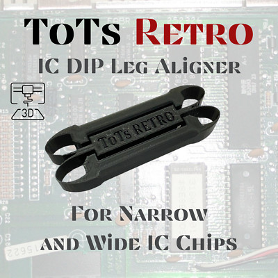IC DIP Leg Aligner Blk For Vintage 8-Bit Chips, Commodore 64, 128 ...