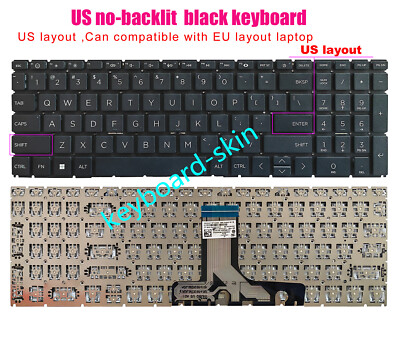 black New US no-backlit Keyboard For HP 15-FC 15-FD 15t-fc TPN-Q287 TPN ...