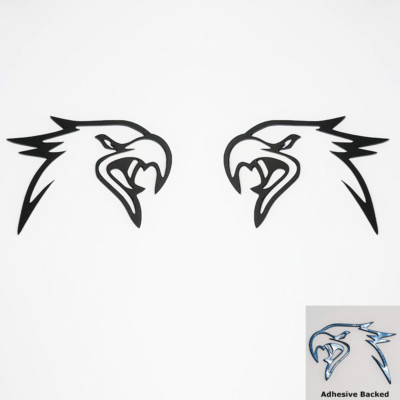 Fits 2pc Black HellHawk Emblems fits Trackhawk Grand Cherokee Left ...