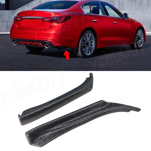For INFINITI 2014-2023 Q50 Carbon Fiber Rear Bumper Side Corner Spoiler ...