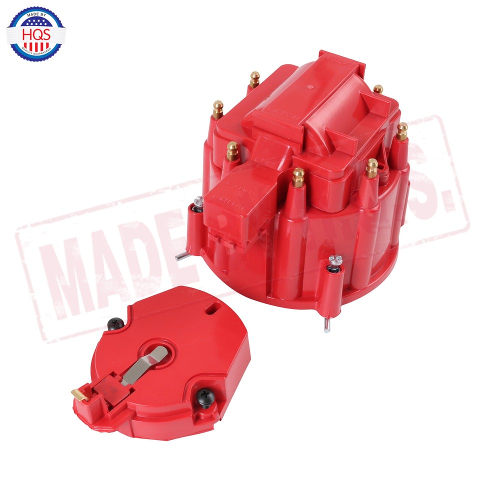 Red Large Hei Distributor Ignition Coil Cap Rotor For Chevy SBC BBC 305 ...
