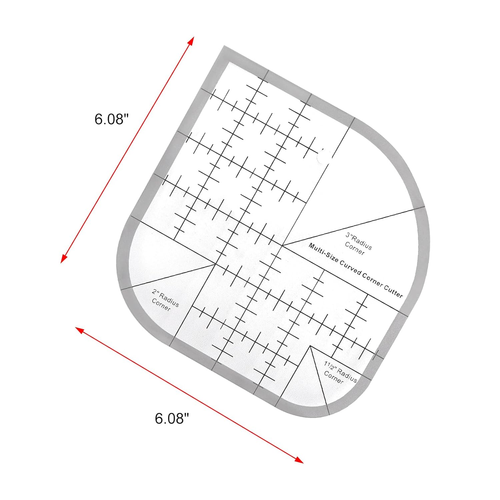 Acrylic Curved Corner Cutter, Creative Sewing Ruler, Quilting Ruler ...