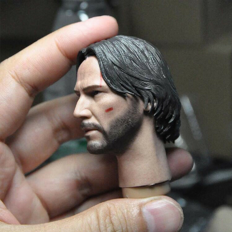 Delicate Painting 1/6 Keanu Reeves Head Sculpt Fit 12" Figure B Style ...