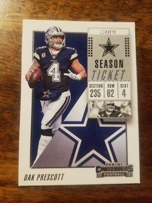 2018 Dak Prescott Panini Contenders Season Ticket | eBay