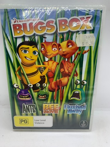 Bugs Box Boxset - Antz/Bee Movie/Flushed Away-DVD-Region 4-Fast Postage ...